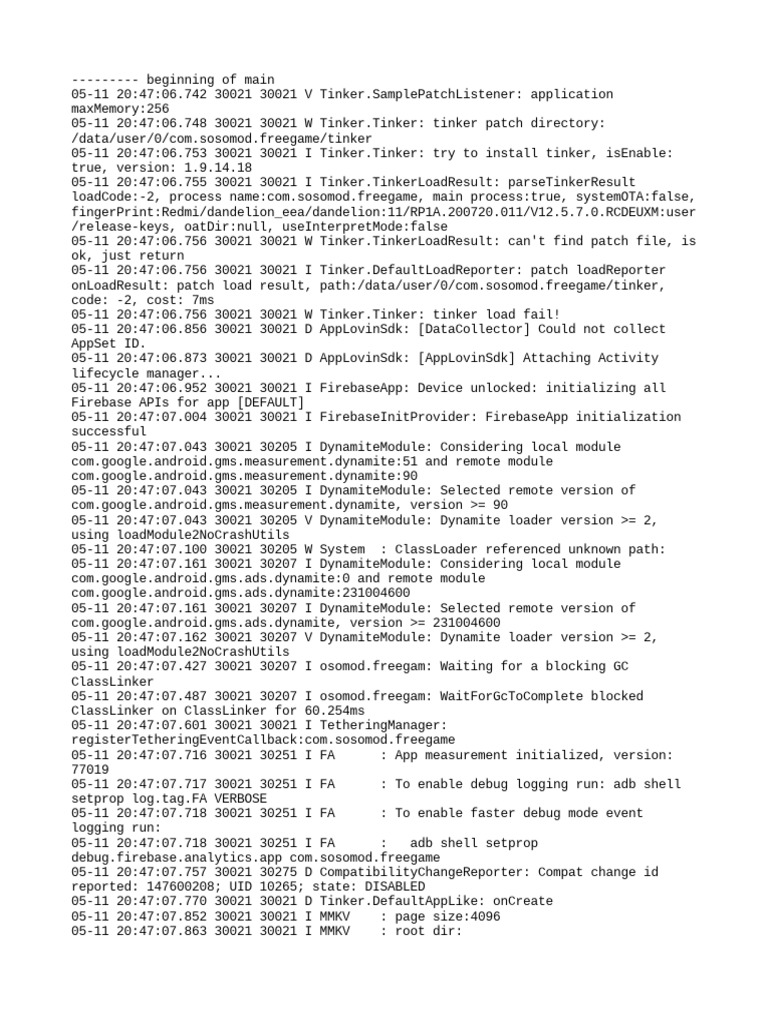 Eegame Logcat | PDF | Computadores