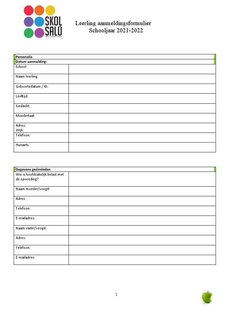 Aanmeldingsformulier 22-23 | PDF