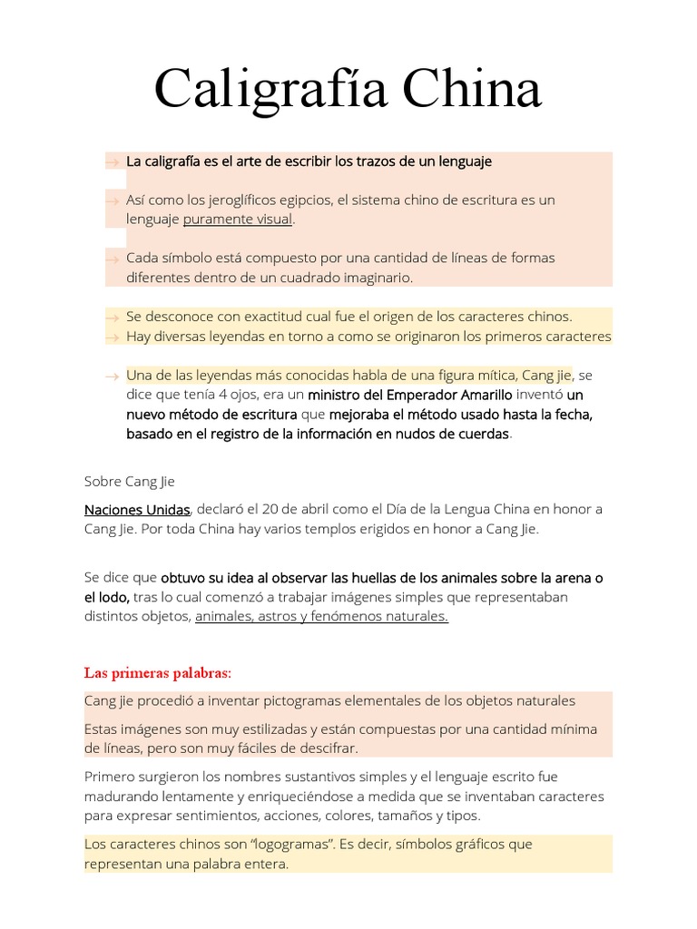 Caligrafia China China | PDF | Caracteres chinos | Escritura