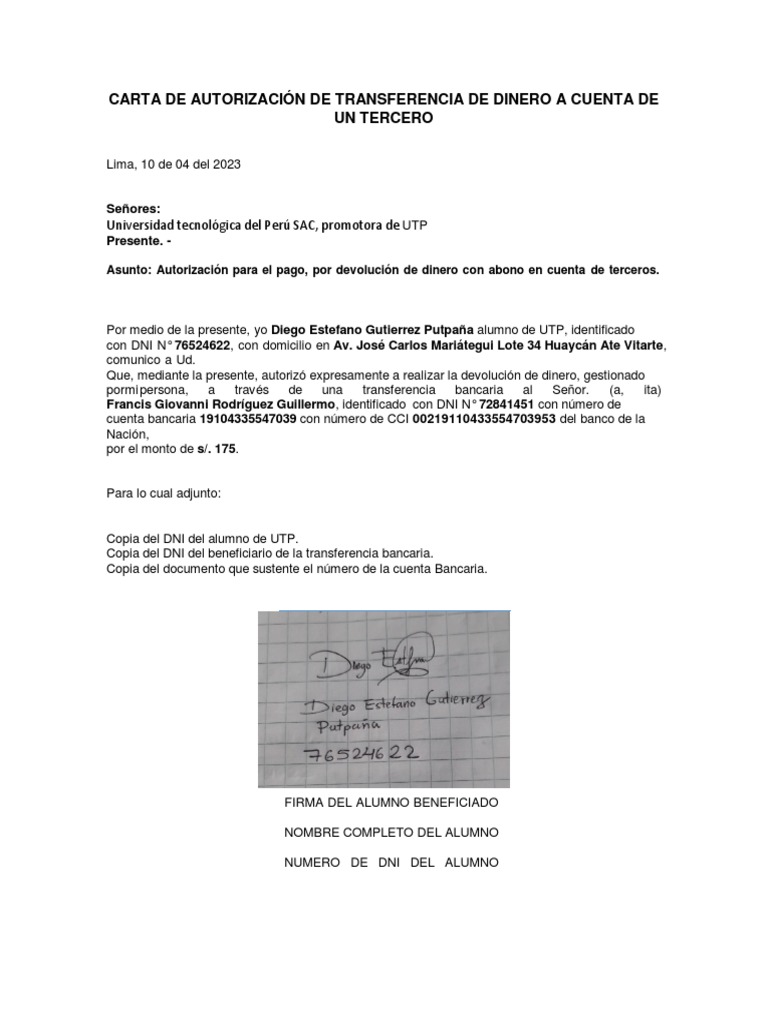 SOLICITUD DE REEMBOLSO REEMBOLSO Y CARTA DE AUTORIZACIÓN DE ... SOLICITUD DE REEMBOLSO REEMBOLSO Y CARTA DE AUTORIZACIÓN DE ...