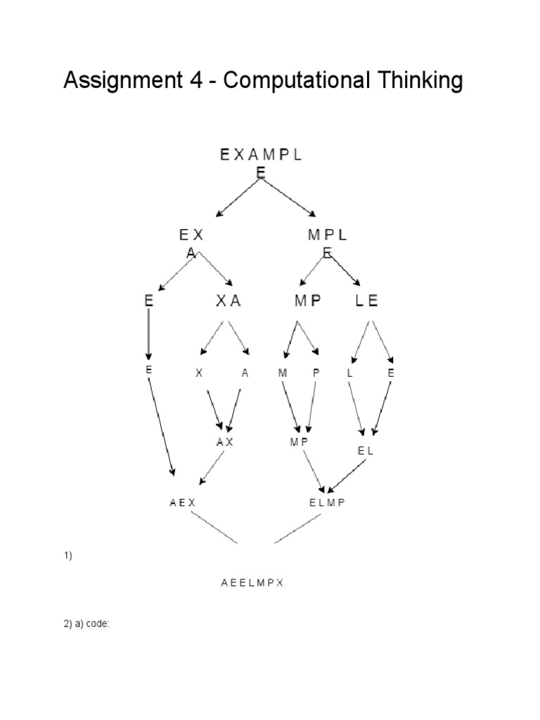 Assignment 4 Computational Thinking Pdf Algorithms And Data