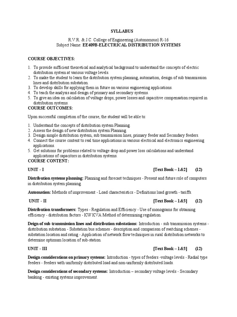 R16 Model Paper EE409B | PDF | Electric Power Distribution | Electrical ...