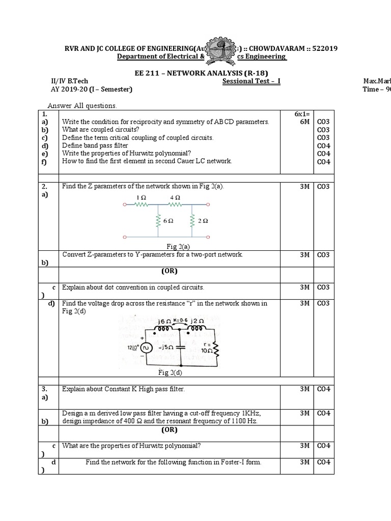 Ee-211 ST2 19-20 | PDF