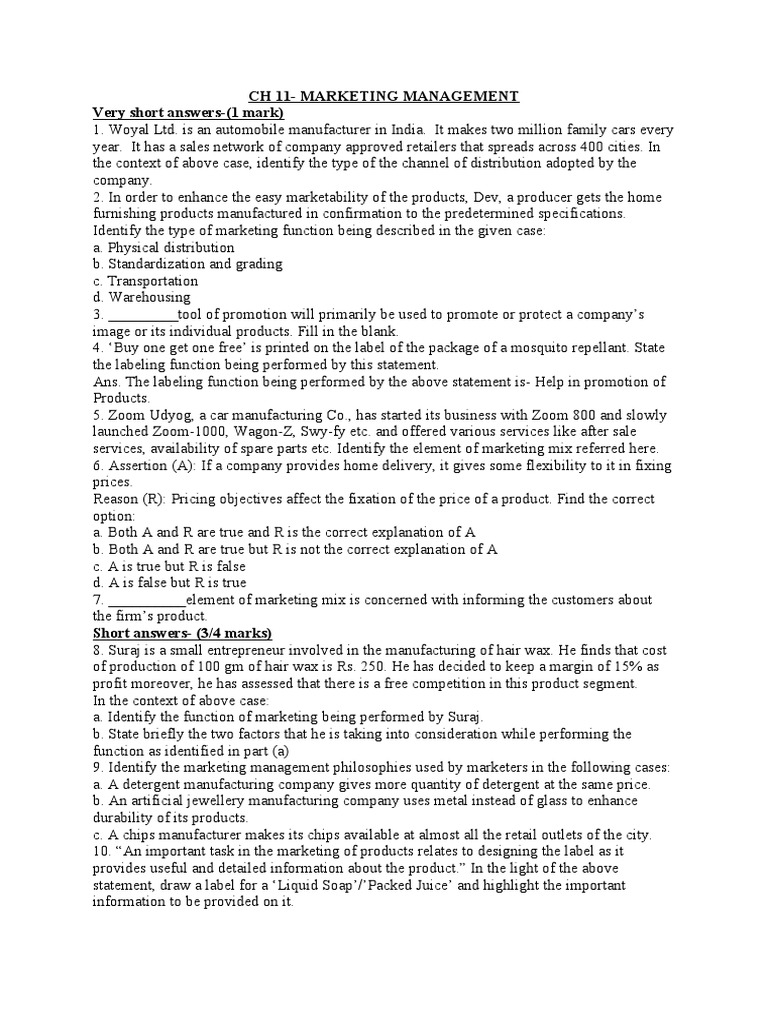 Marketing Worksheet | PDF | Value (Economics) | Marketing