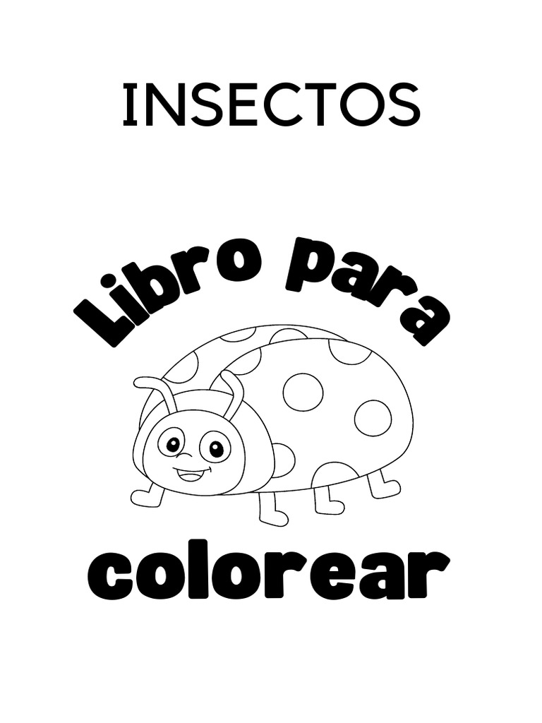 Insectos Libro para Colorear Worksheet | PDF