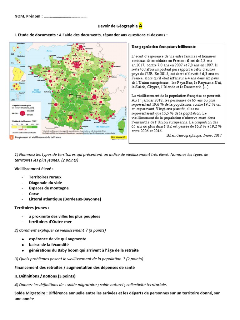 Ds th2 France CORRECTION | PDF