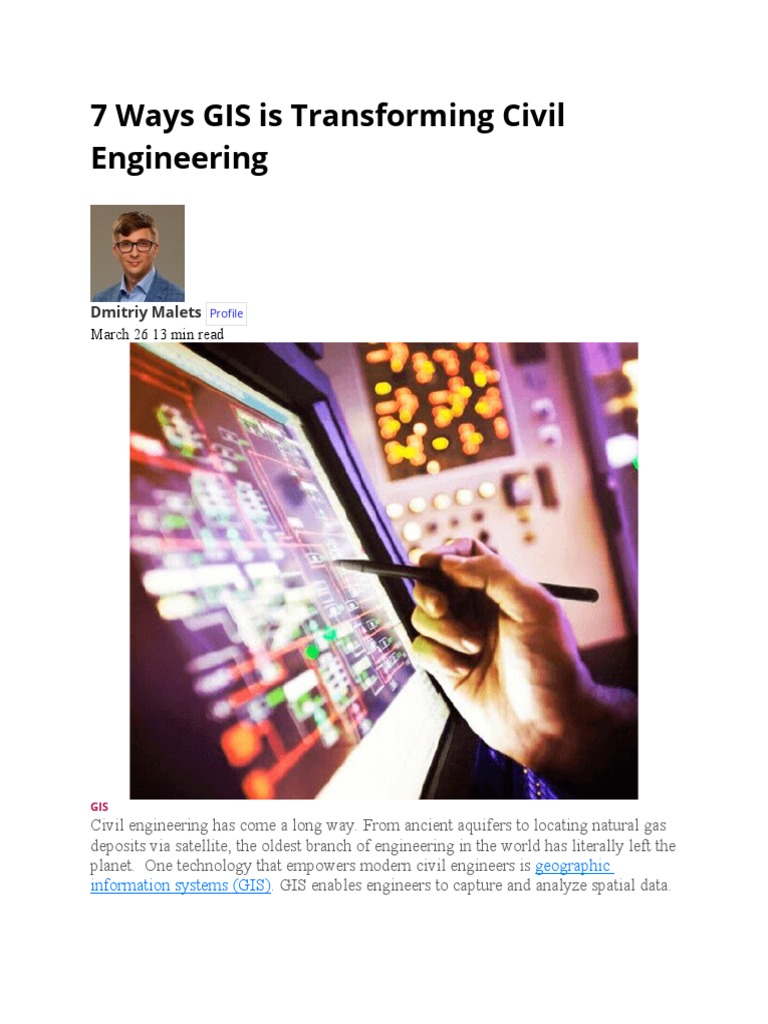 Gis Is In Civil Engineering Download Free Pdf Geographic