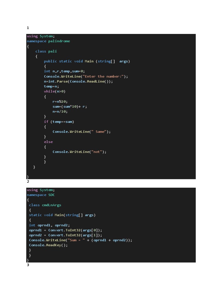 C# Lab Manual | PDF | Method (Computer Programming) | Namespace