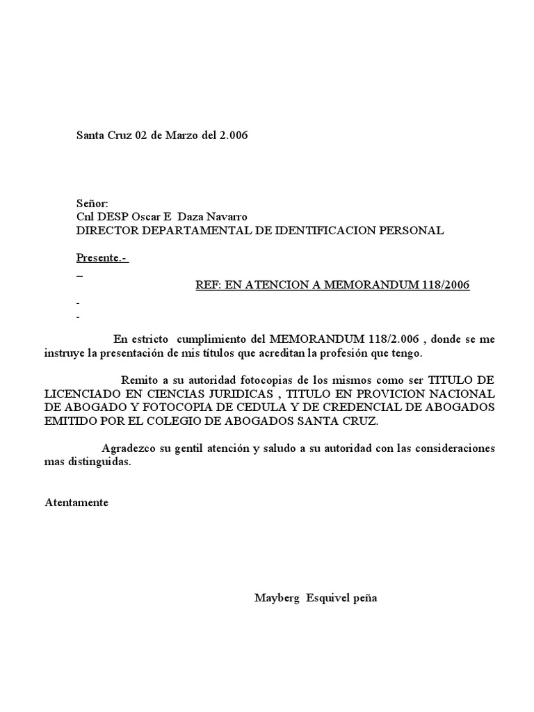 Carta Al Comando Generalo | PDF