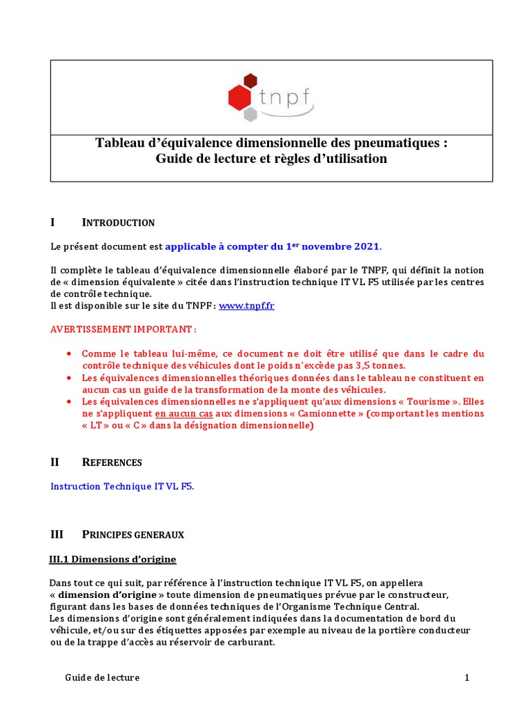 Equivalence Pneus TNPF CoDim-T-2021 | PDF | Pneumatique (véhicule) | Renault