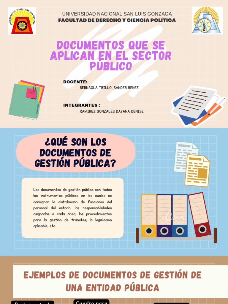 Ramirez Gonzales Dayana D. Documentos Que Se Aplican en El Sector ...