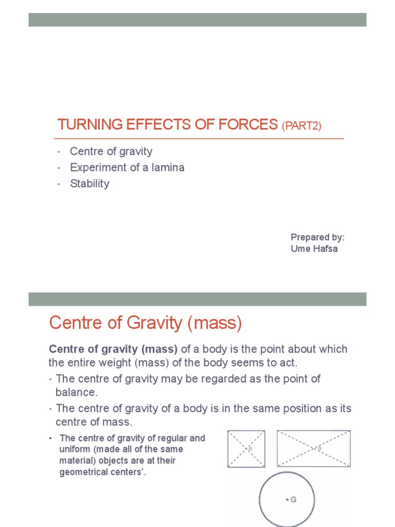 Turning Effects of Forces (Part 2) - PDF PDF | PDF