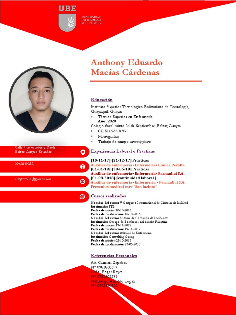 Hoja de Vida Ube Internado PDF | PDF