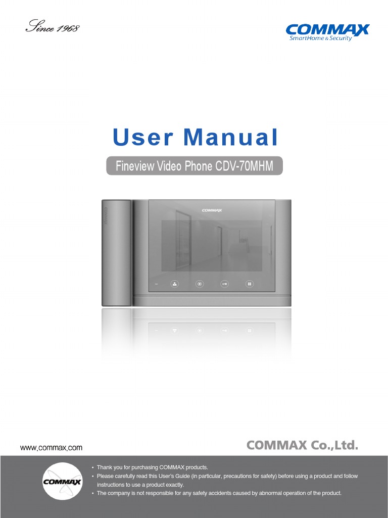 Manual Video Portero Commax CDV-70MHM | PDF | Computer File | Computer Monitor