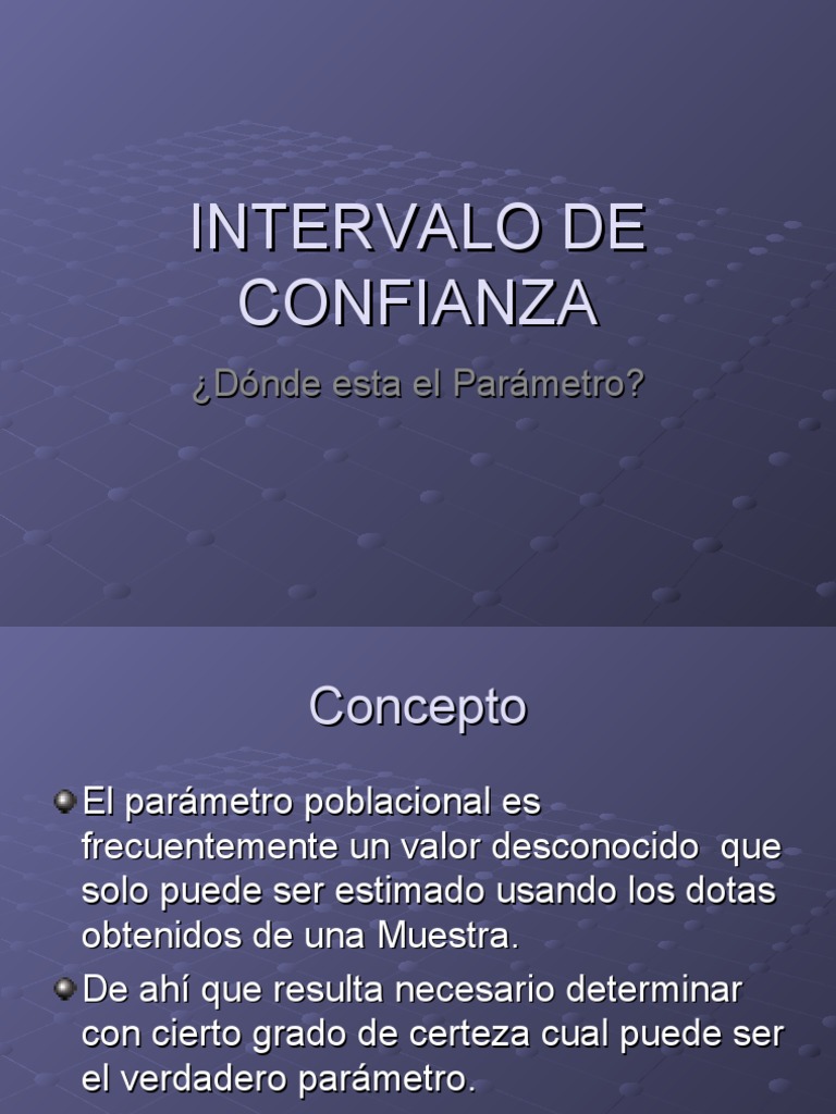 Intervalo de Confianza | PDF | Intervalo de confianza | Teoría de la estimación