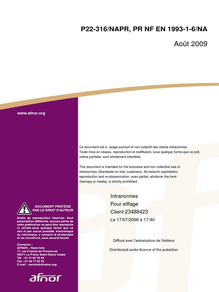 Annexe Nationale EN 1993-1-6 | PDF | Génie du bâtiment | Ingénierie civile