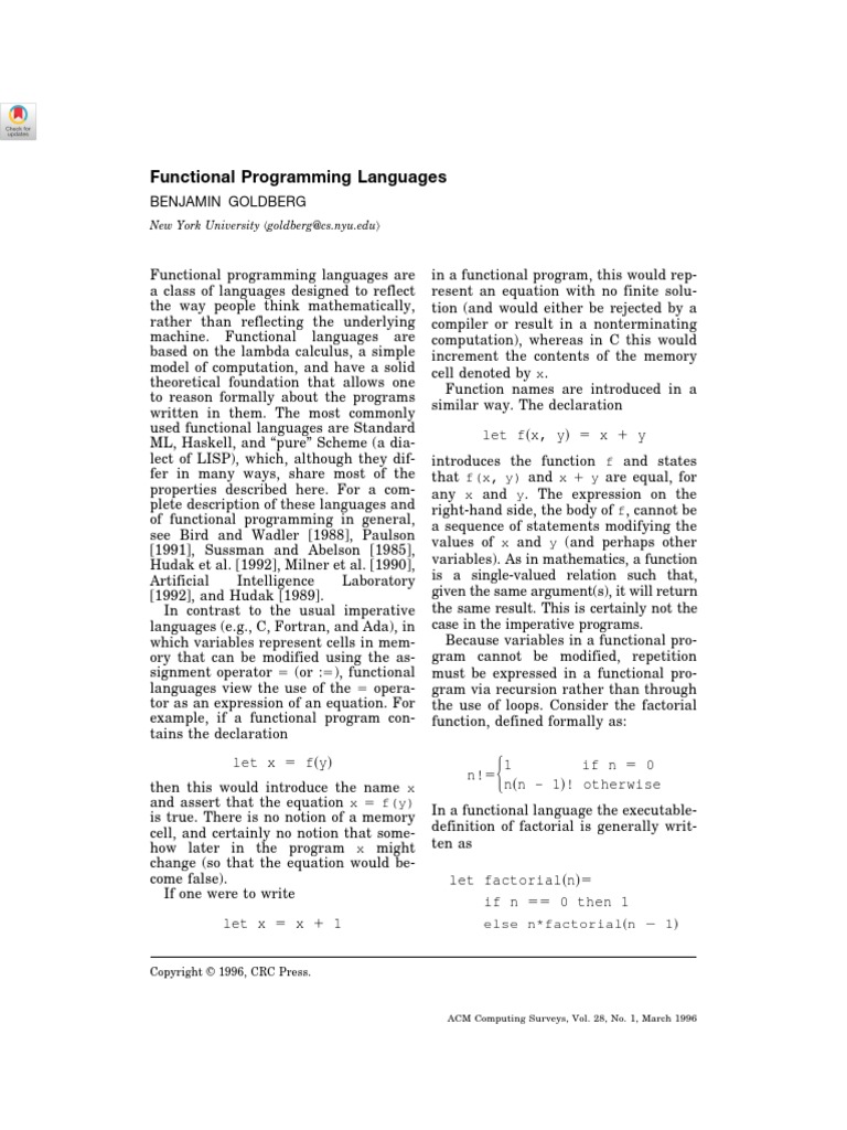 Function Programing Language Pdf Functional Programming Parameter Computer Programming 4214