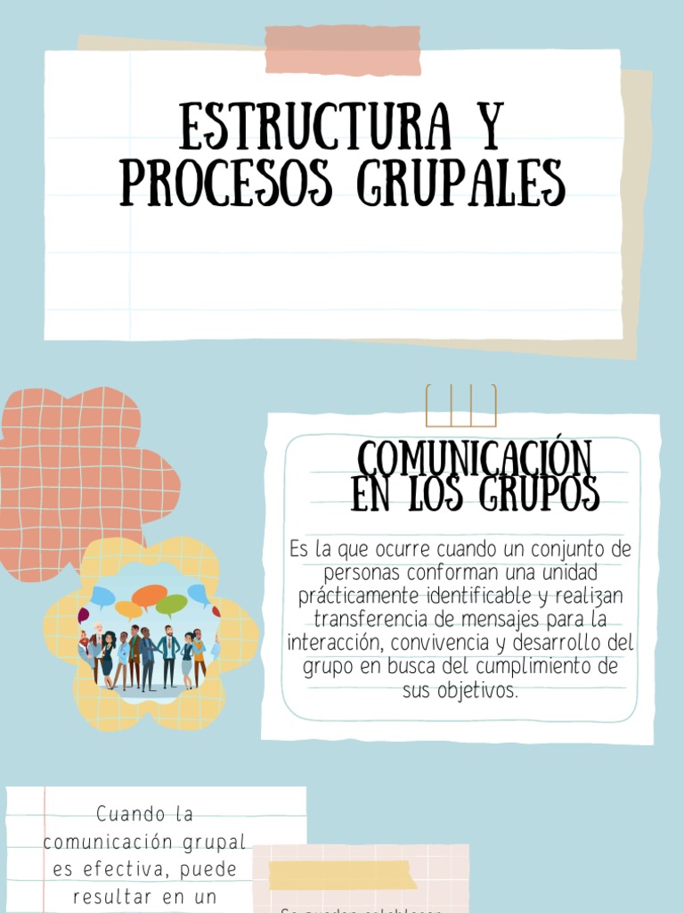 ESTRUCTURA Y PROCESOS GRUPALES | PDF | Comunicación | Cohesión grupal