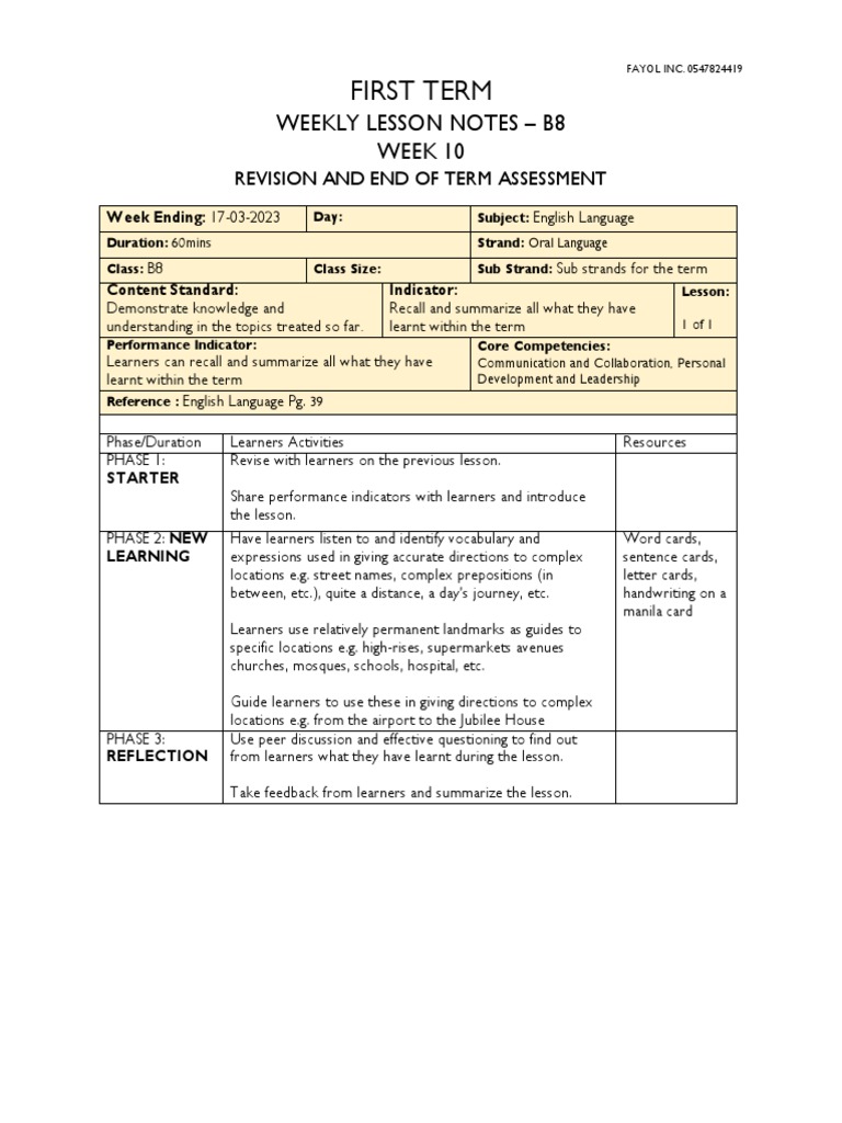 B8 Eng WK10 PDF | PDF | Learning | English Language