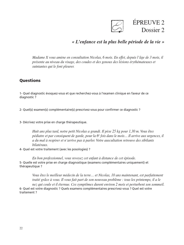 Dossier 19 - ECN 51 Transversaux 05 | PDF | Asthme | Allergie