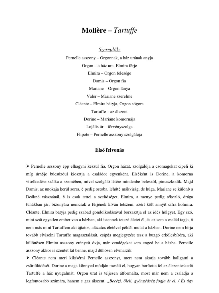 Moliére - Tartuffe | PDF