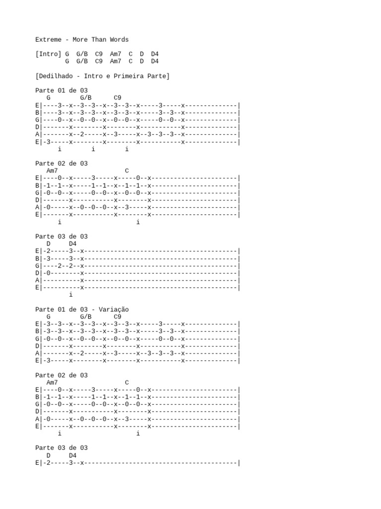 More Than Words: An Analysis of Guitar Tabs and Lyrics from Extreme's ...
