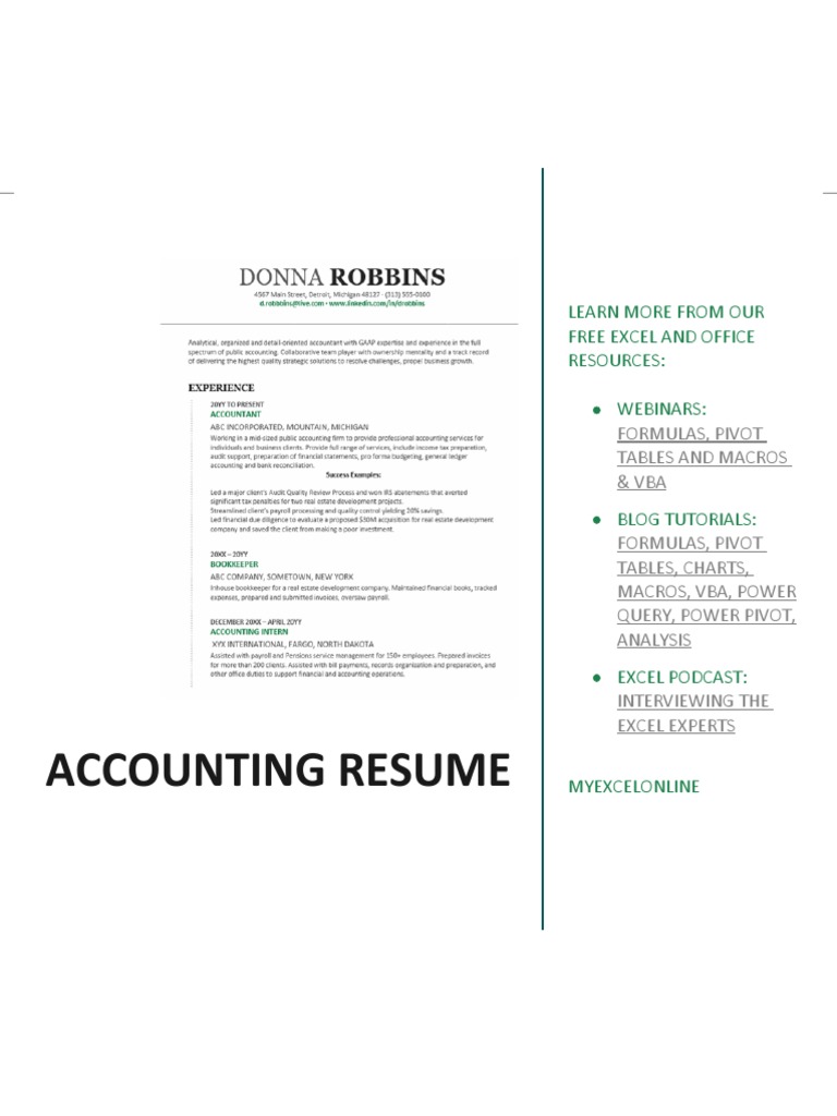 Accounting Resume | PDF | Accounting | Taxes