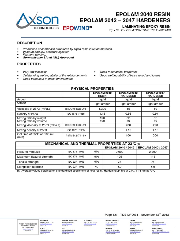 Epolam2040 2042 2047 GB | PDF | Composite Material | Building Engineering