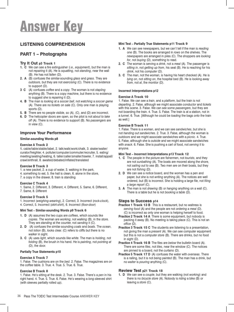 TOEIC Intermediate AK | PDF