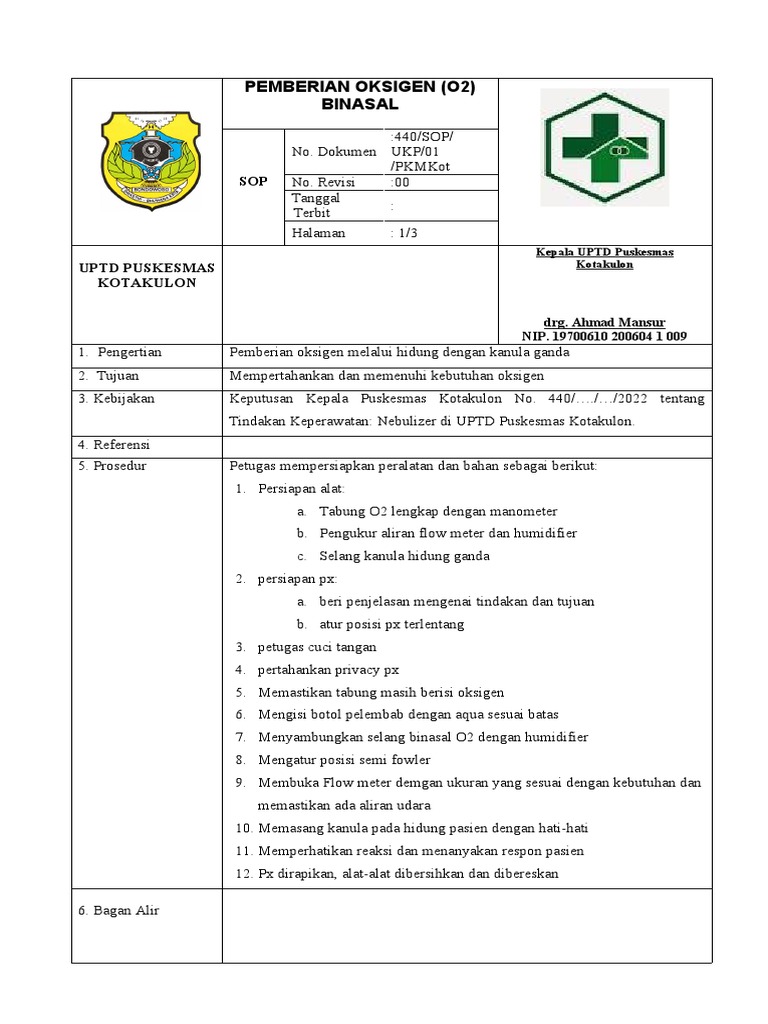 Sop Pemberian 02 Nasal | PDF