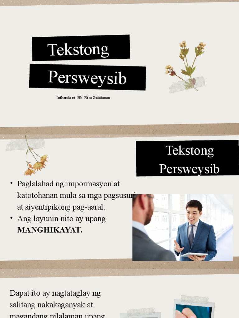 5.-Tekstong-Persweysib.pptx | PDF