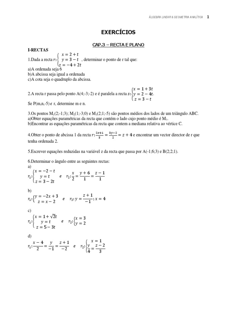Lista De Exerc cios CaP 03 E CaP 04 Download Gr tis PDF Sistema