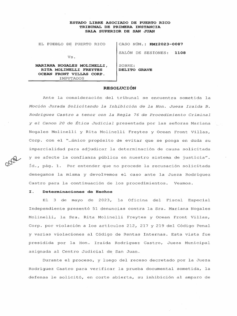 Resolucion Kmi2023-0087 | PDF | Debido al proceso | Fiscal