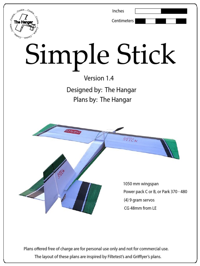Build a 1050mm Simple Stick RC Plane | PDF