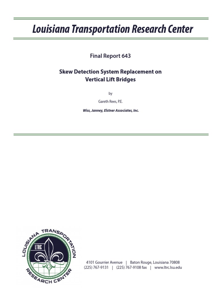 Skew Detection System for Lift Bridges | PDF | Programmable Logic ...
