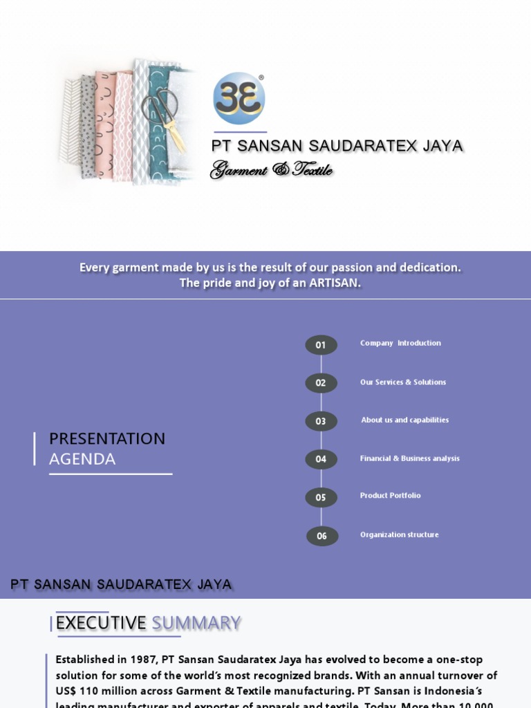 PT SanSan Company Profile PDF | PDF | Economies | Business