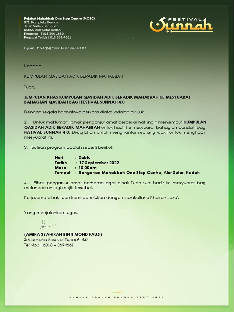 55 SURAT JEMPUTAN KHAS ADIK BERADIK MAHABBAH .pdf | PDF