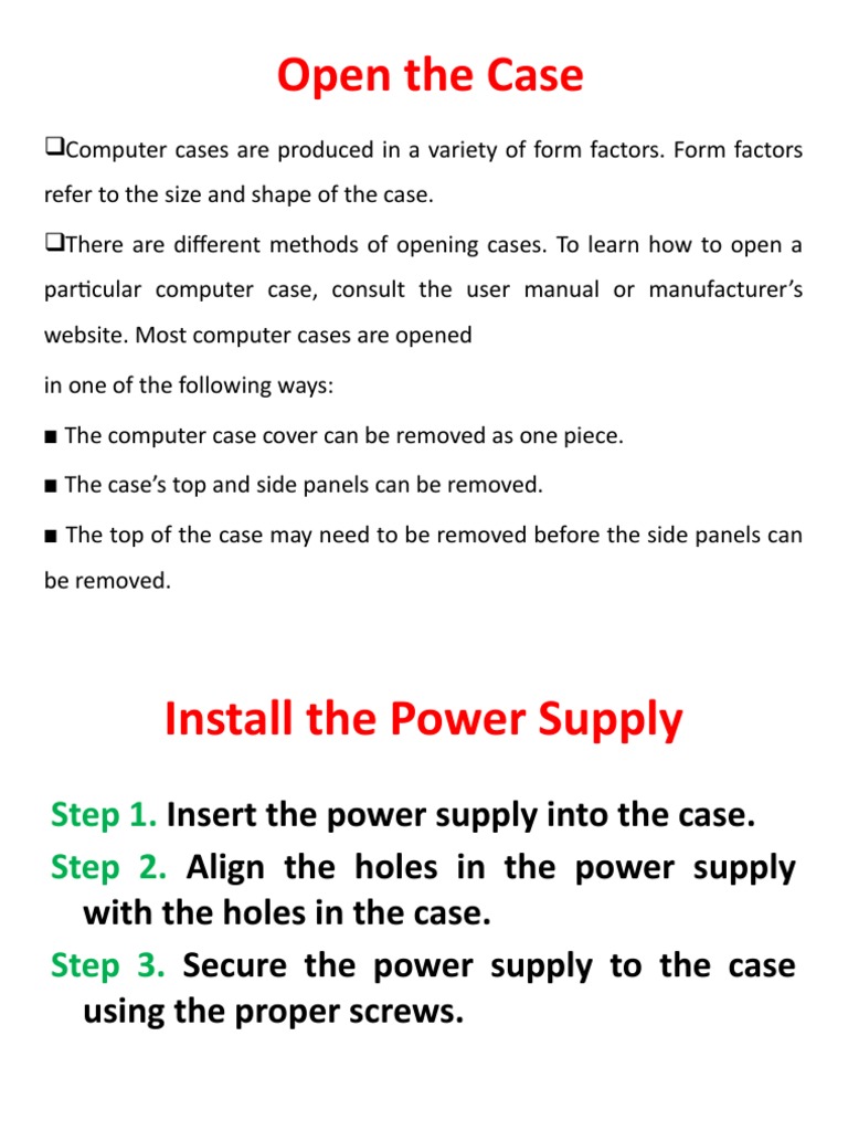 Step by Step in Assembling A Computer | PDF | Electrical Connector ...