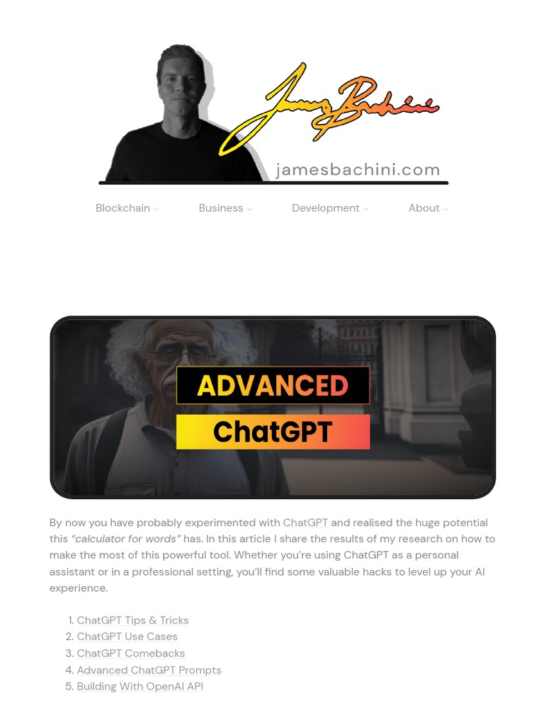 Advanced ChatGPT Prompt Engineering | PDF