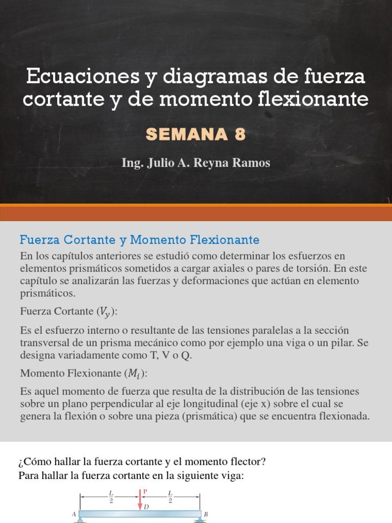 Fuerza Cortante y Momento Flexionante | PDF | Ciencias fisicas ...