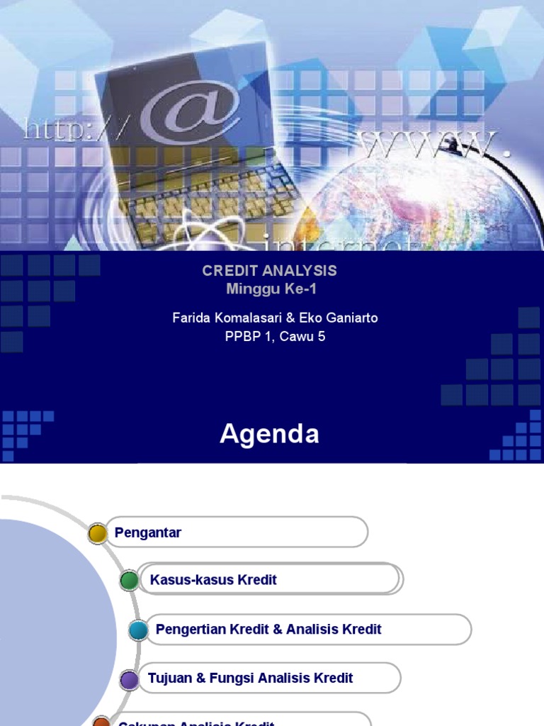 CA Week 1 PPT Pengertian Fungsi Dan Cakupan Analisis Kredit | PDF ...