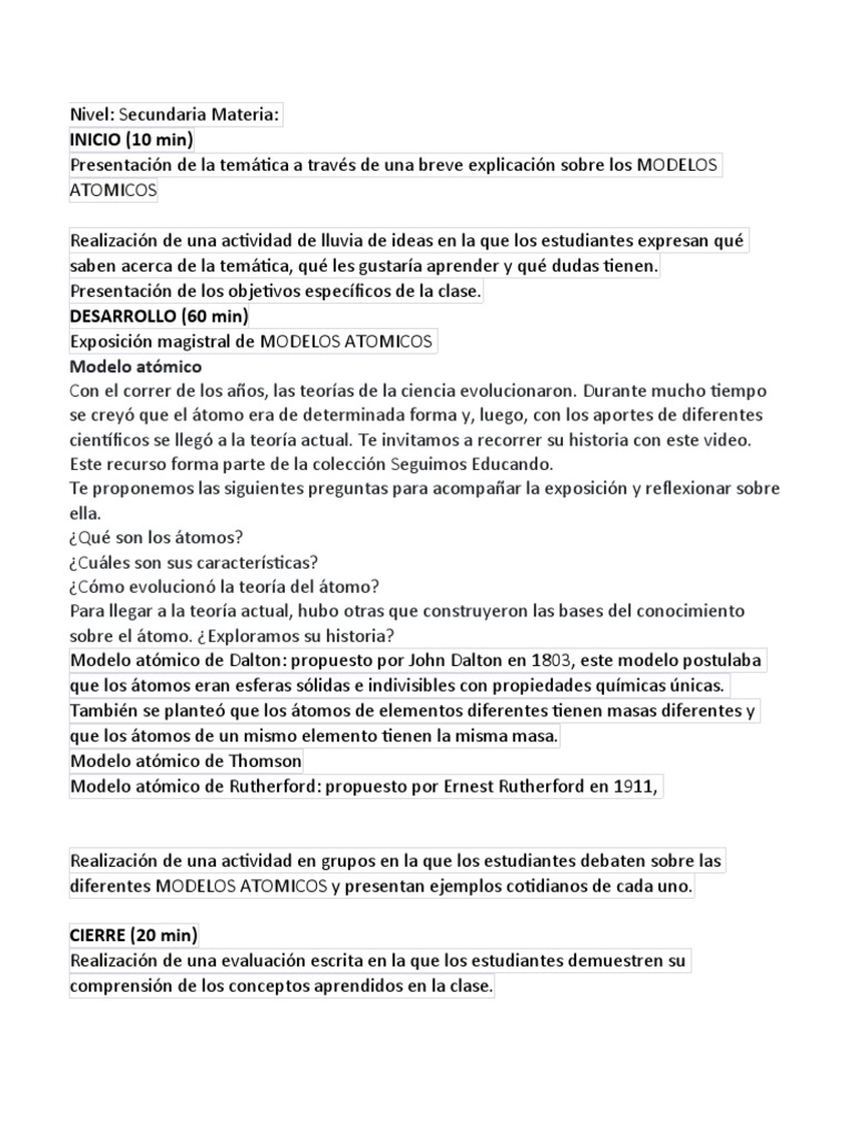 Modelos Atomicos | PDF