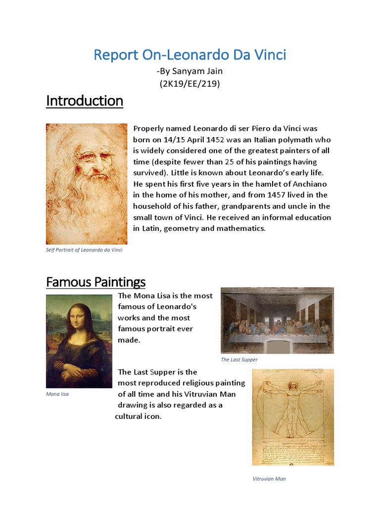 Assignment 2 (A) PDF | Download Free PDF | Leonardo Da Vinci