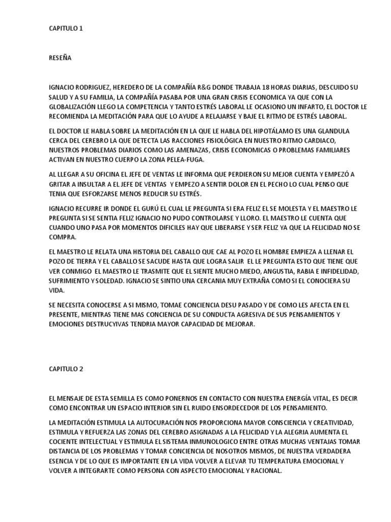 Capitulo 1 2 3 De Las 7 Semillas PDF Las Emociones Yo