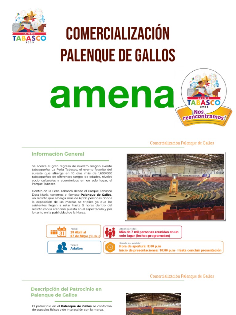 Palenque de Gallos en Feria Tabasco 2023 | PDF