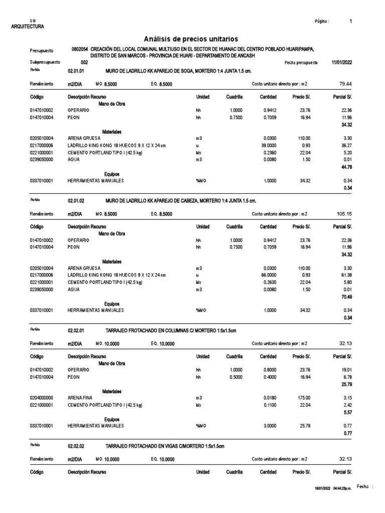 Acu Arquitectura | PDF | Mortero (Albañilería) | Material compuesto