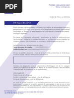 Formato Carta de Suma Remanente | PDF