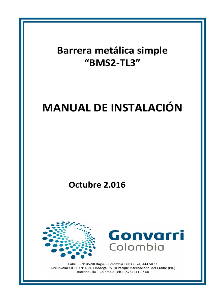 Manual de Instalacion - BMS2-TL3 | PDF | Tornillo | Arandela (Hardware)