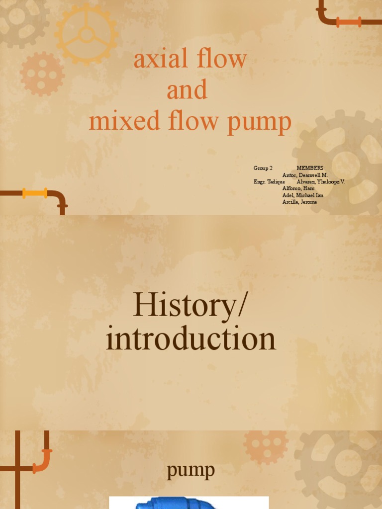 Axial and Mixed Flow Pump Overview | PDF | Pump | Gases