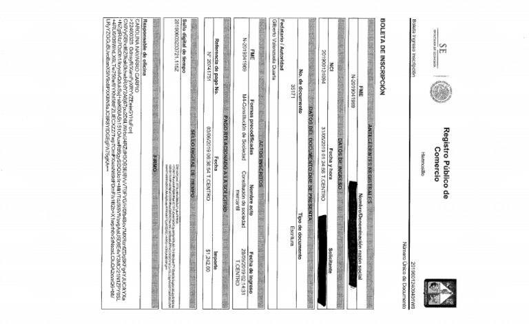 Registro Publico de Comercio | PDF
